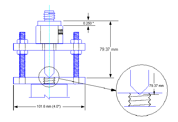 UNAVCO Fixed-height Leveling Mount (photograph and diagram)